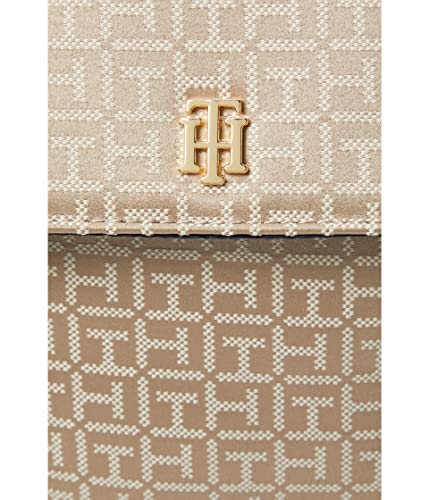 Tommy Hilfiger Joy II Flap Backpack Square Monogram Jacquard Khaki Tonal One Size
