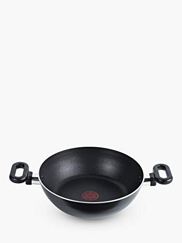 Tefal Non-Stick Kadai Curry Pan Madras Collection, Aluminium, Black, 26 cm