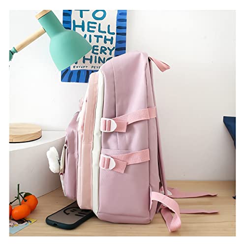 Heryuuk Backpack Pencil Case Shoulder Bag 5 Piece Set for Middle School Student Travel Bag Casual Daypack 43 * 30CM