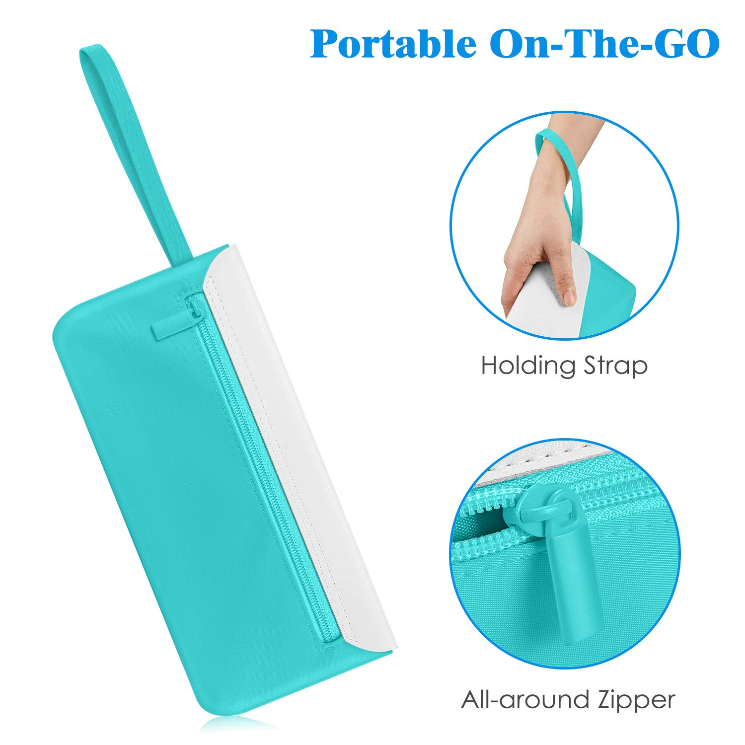 Fintie Carrying Case for Nintendo Switch Lite 2019 - Portable Travel Bag Protective Sleeve Pouch w/Side Pocket, Game Card Slots, Holding Strap for Nintendo Switch Lite and Accessories, Turquoise