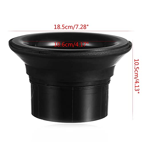 Geroosaty Drum Enhancer ABS Rubber Drum Kick Enhancer with Black Port Hole Protector,Mic Hole Drum Head,Black