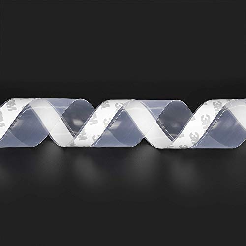 TAROSE Weather Stripping, Silicone Door Seal Strip Door, Window, Transparent 16 Feet Long (Width 25mm)