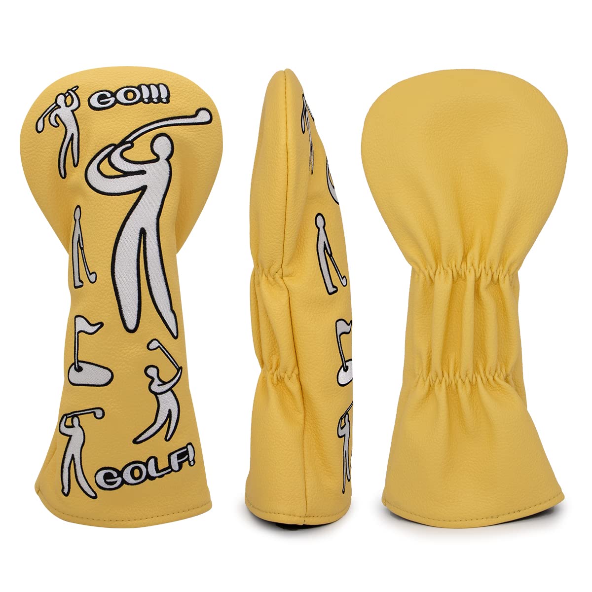 Golf Driver Headcover Golf Life Golf Driver Head Cover- (PU) Leather Golf Club Headcovers Designed for Golf Drivers up to 450 460cc