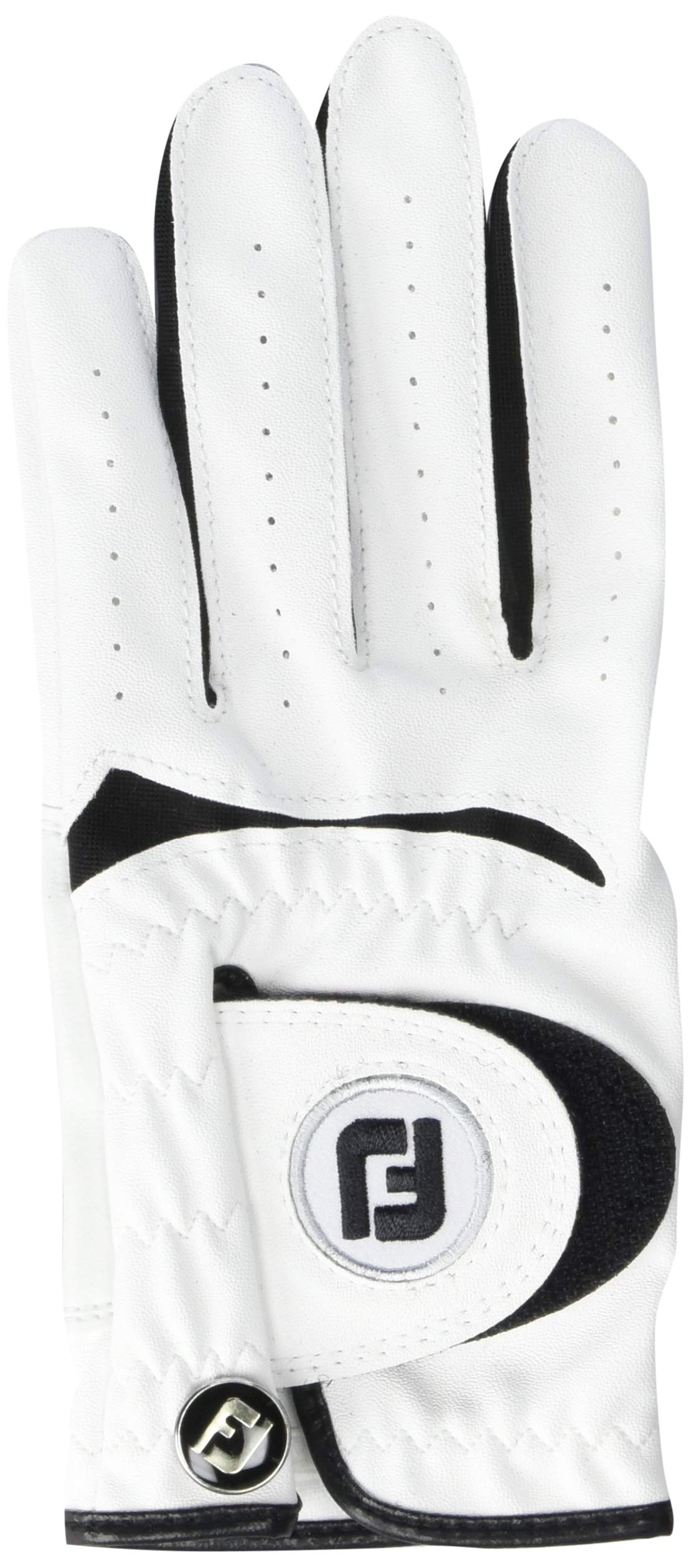 FootJoy Junior Golf Glove, White Medium/Large, Worn on Left Hand