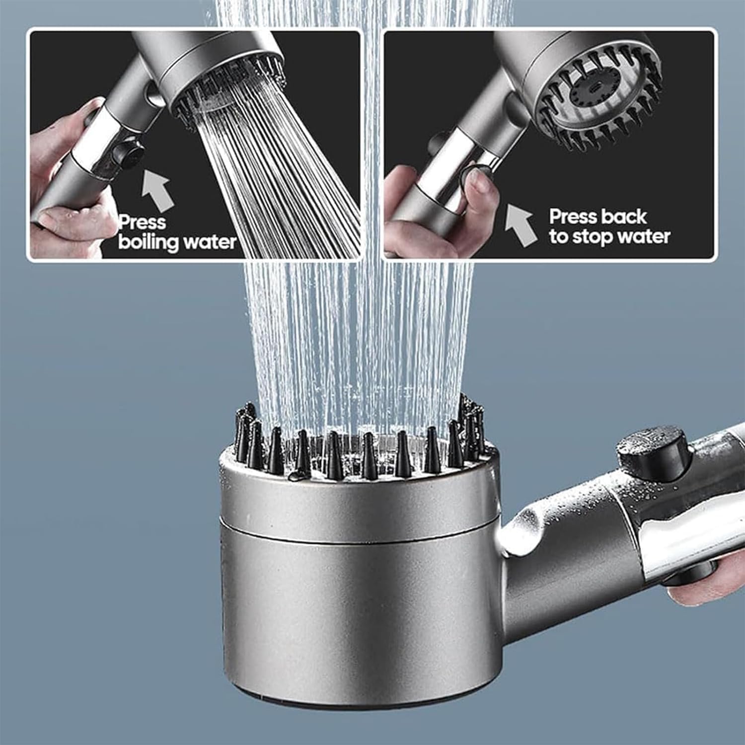 Iondrops Showerhead - 2024 Best Drivse Ion Drops Showerhead, German Multifunctional Massage Shower, Adjustables Pressure Turbocharge Handheld Shower Head With 10 Pcs Filter (10 Filter)