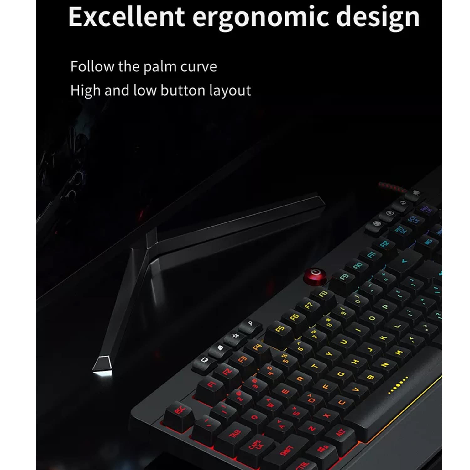 EXHNLE Gaming Keyboard and Mouse Combo Rainbow LED Backlit USB Wired Key Board with Mice 104 Key Layout Mechanical Feel Honeycomb Mice for Gamer Laptop (Color : White)