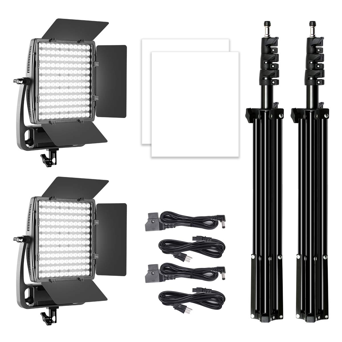 GVM 900D LED Video Light,Dimmable Bi-Color and Stand video Lighting Kit, APP Intelligent Control System, CRI97,3200-5600K fo YouTube Studio Photography, Outdoor Video Shooting Lighting (2 Packs)