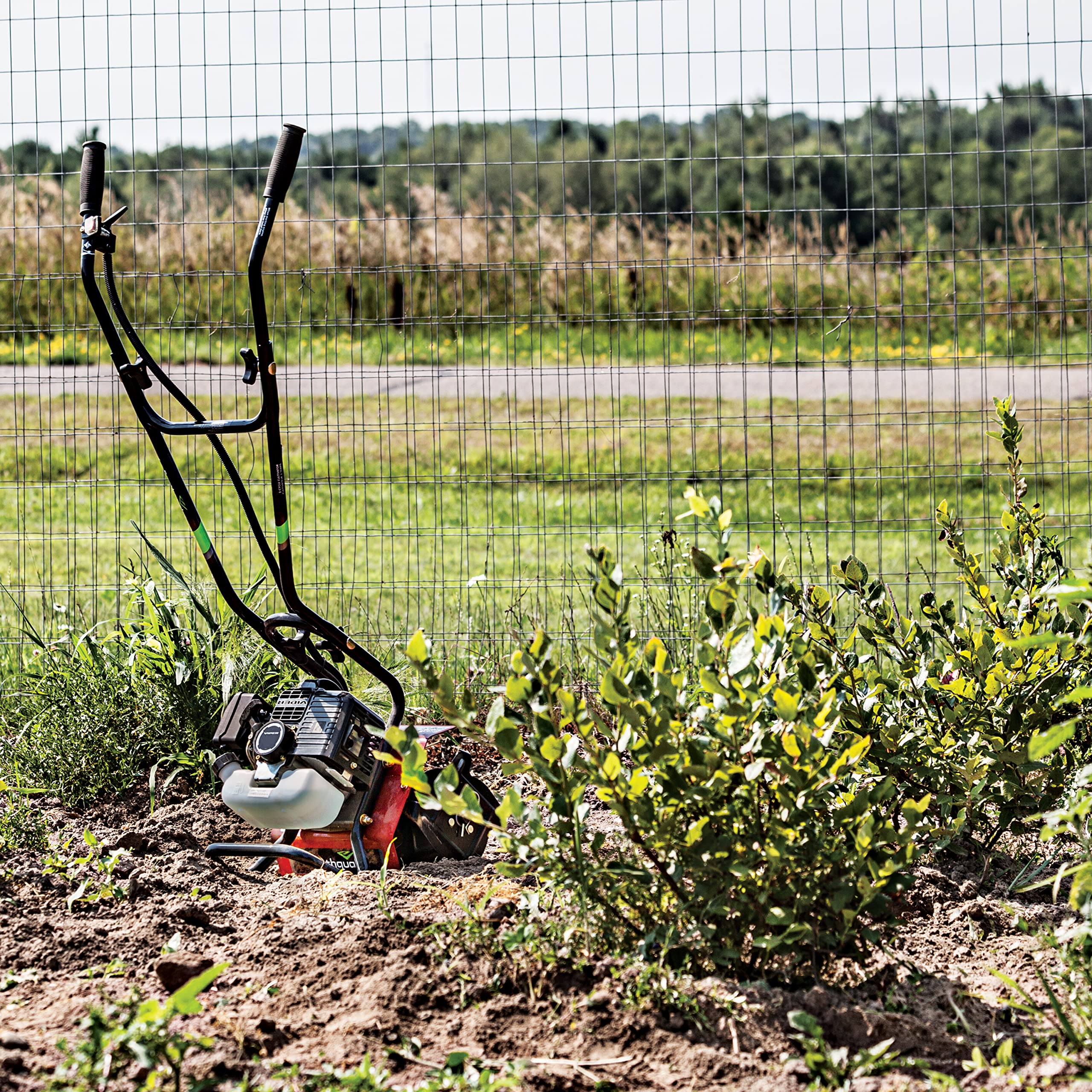 Earthquake 31452 MAC Tiller Cultivator, Powerful 33cc 2-Cycle Viper Engine, Gear Drive Transmission, Lightweight, Easy to Carry, 5-Year Warranty, Red