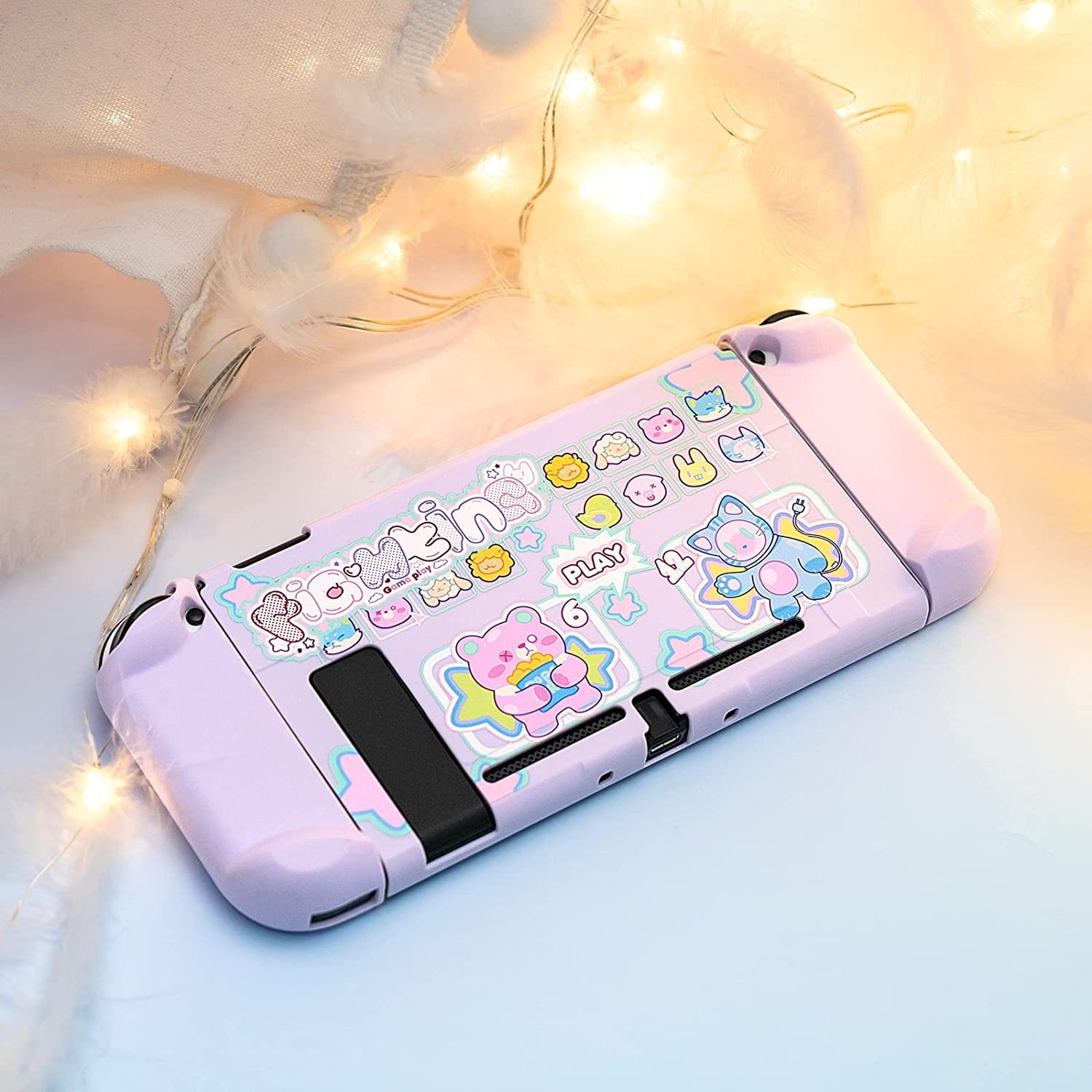 GeekShare Protective Case Slim Cover Case Compatible with Nintendo Switch and Joy-Con - Shock-Absorption and Anti-Scratch (Animal Fighter)