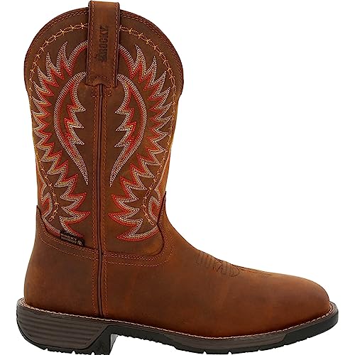 ROCKY Rugged Trail Steel Toe Waterproof Western Boot Size 8.5(M)