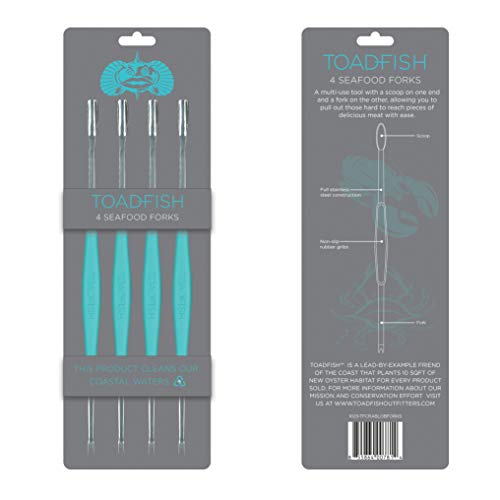 Toadfish Stainless Steel Seafood Forks Picks