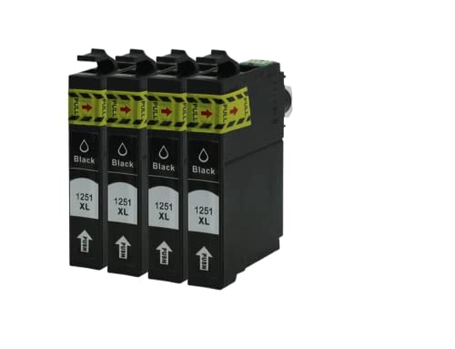 Tracyink Remanufactured Ink Cartridge Replacement for Epson 125 T125 Used for Workforce 320 323 325 520 Stylus NX125 NX127 NX130 NX230 NX420 NX530 NX625 Printer(4 Black)