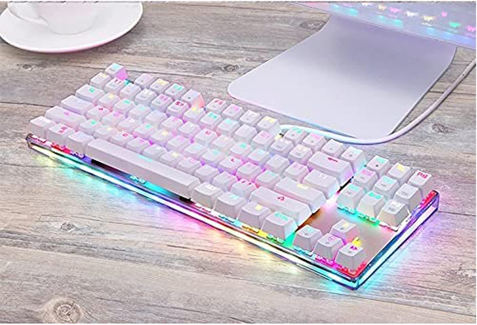 XYLXJ Mechanical Gaming Keyboard RGB LED Rainbow Backlit Wired Keyboard