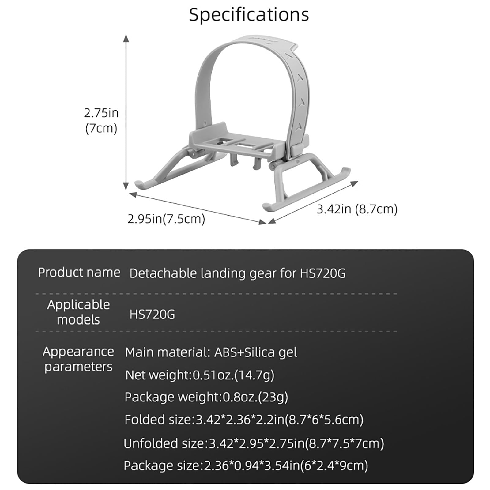 for Holy Stone HS720G Drone Detachable Landing Gear Drone Extension Protector Increased Bracket Quick Release Drone Accessories