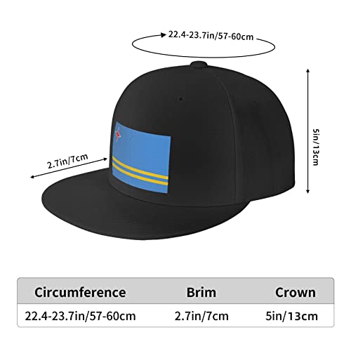 Flag of Aruba Hat Adult Adjustable Baseball Cap Trucker Hats Black