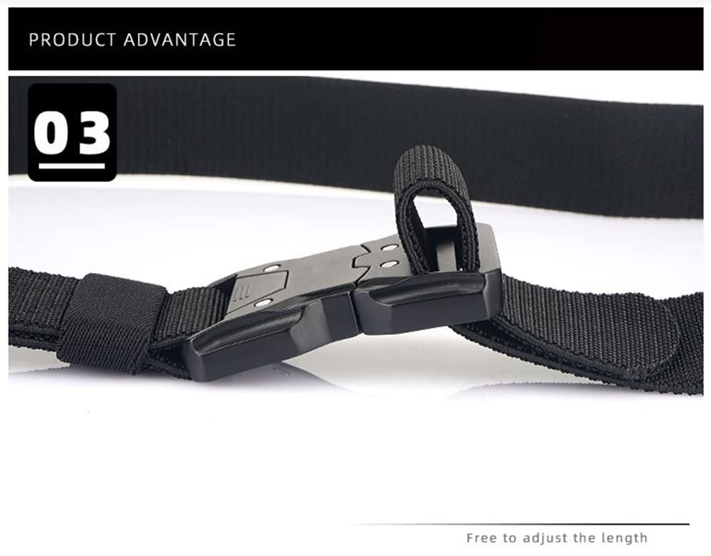FLYYQMIAO Men's Tactical Belt,Military Utility Belt Nylon Web Rigger Belt Work Belt with Heavy-Duty Quick-Release Buckle,Adjustable Hard Metal Buckle, Nylon Breathable Elastic Web Belts (style5)