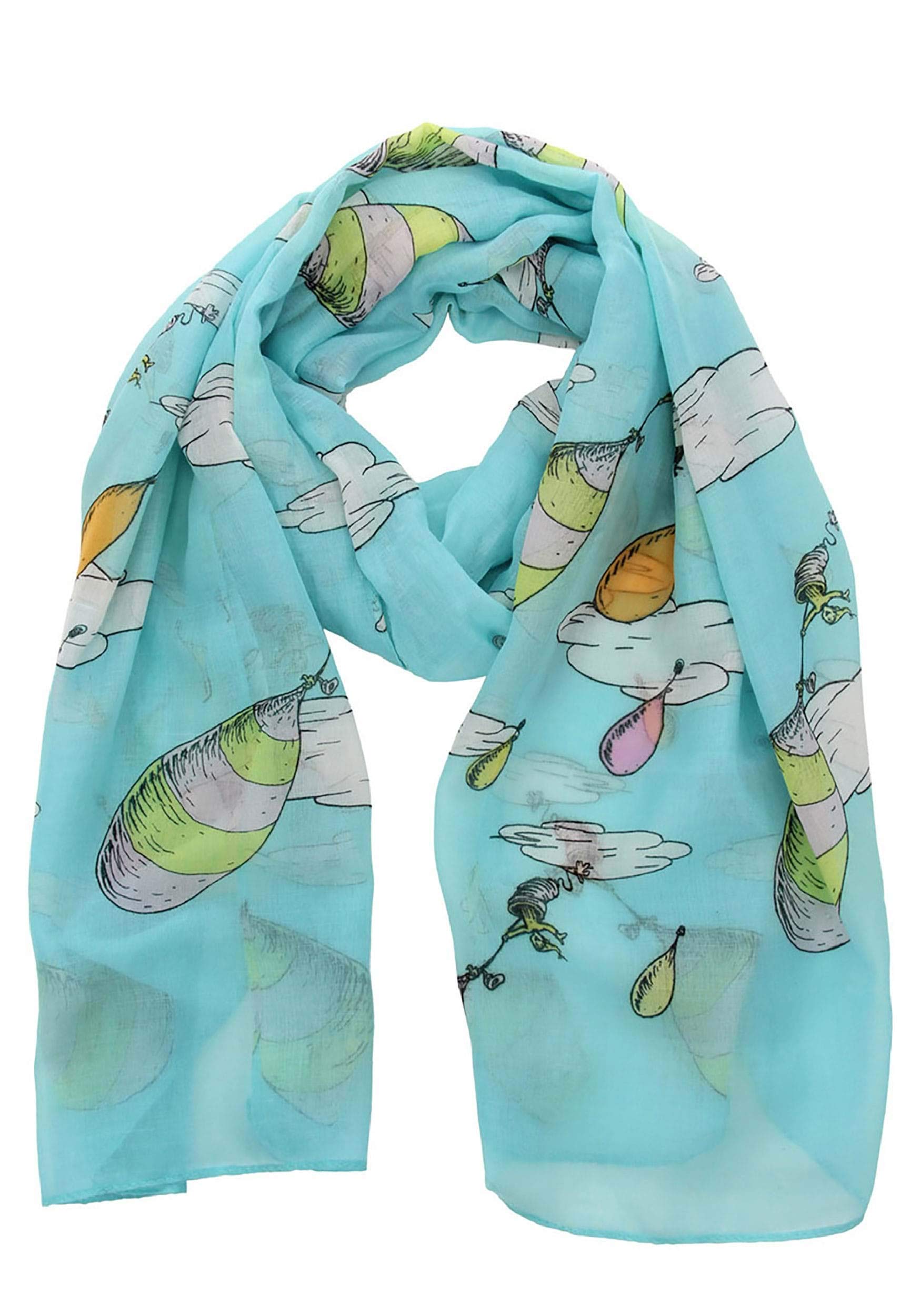 elope Dr. Seuss Oh The Places You'll Go! Lightweight Costume Scarf for Adults and Teens Standard Blue