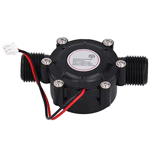 Mini Water Turbine Electric Generator, Hydro Power Converter Brushless Electricity Generator, 12V DC Output Hydroelectric Power Supply for Shower Light Outdoor Camping