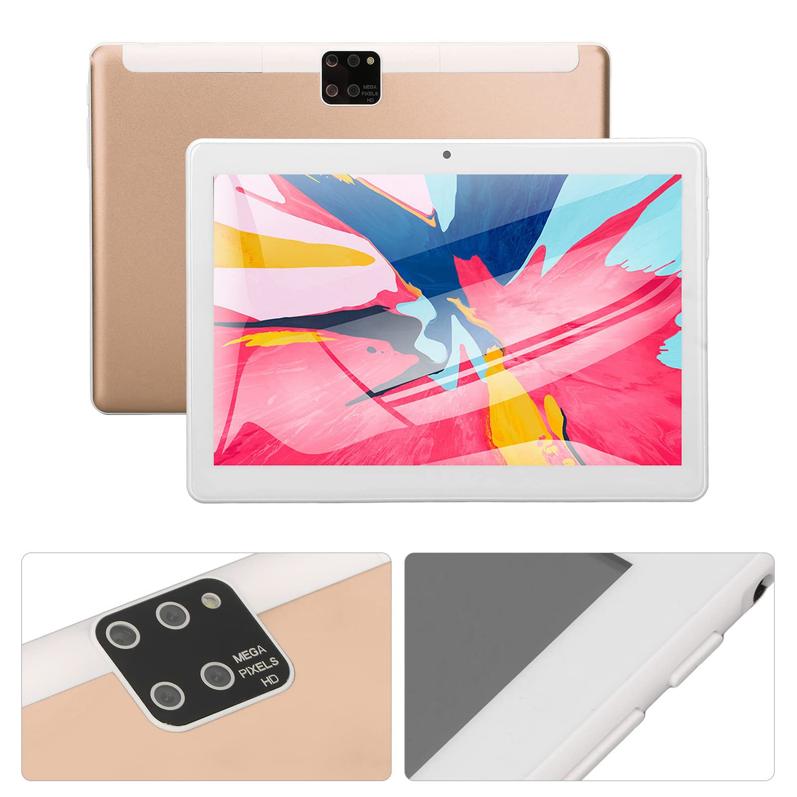 Kufoo Tablet PC, 10.1 Inch 1960x1080 8MP 16MP 6GB 128GB Tablet Stand for Outdoor Use (US Plug)