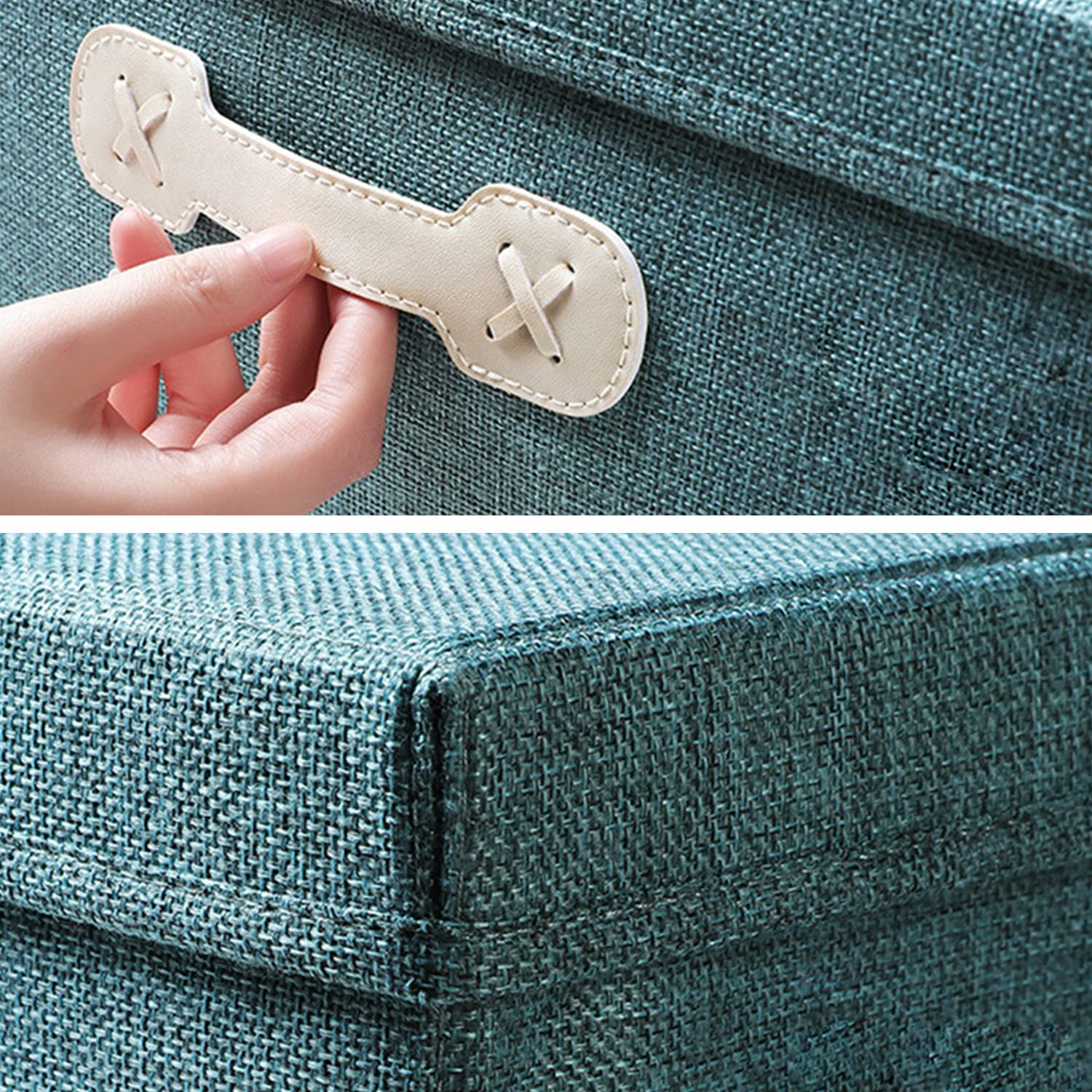 GUO FENG DIAO ® A++with Lids Fabric Foldable Storage Bins Organizer Containers Baskets with Lid for Home Bedroom Closet Office