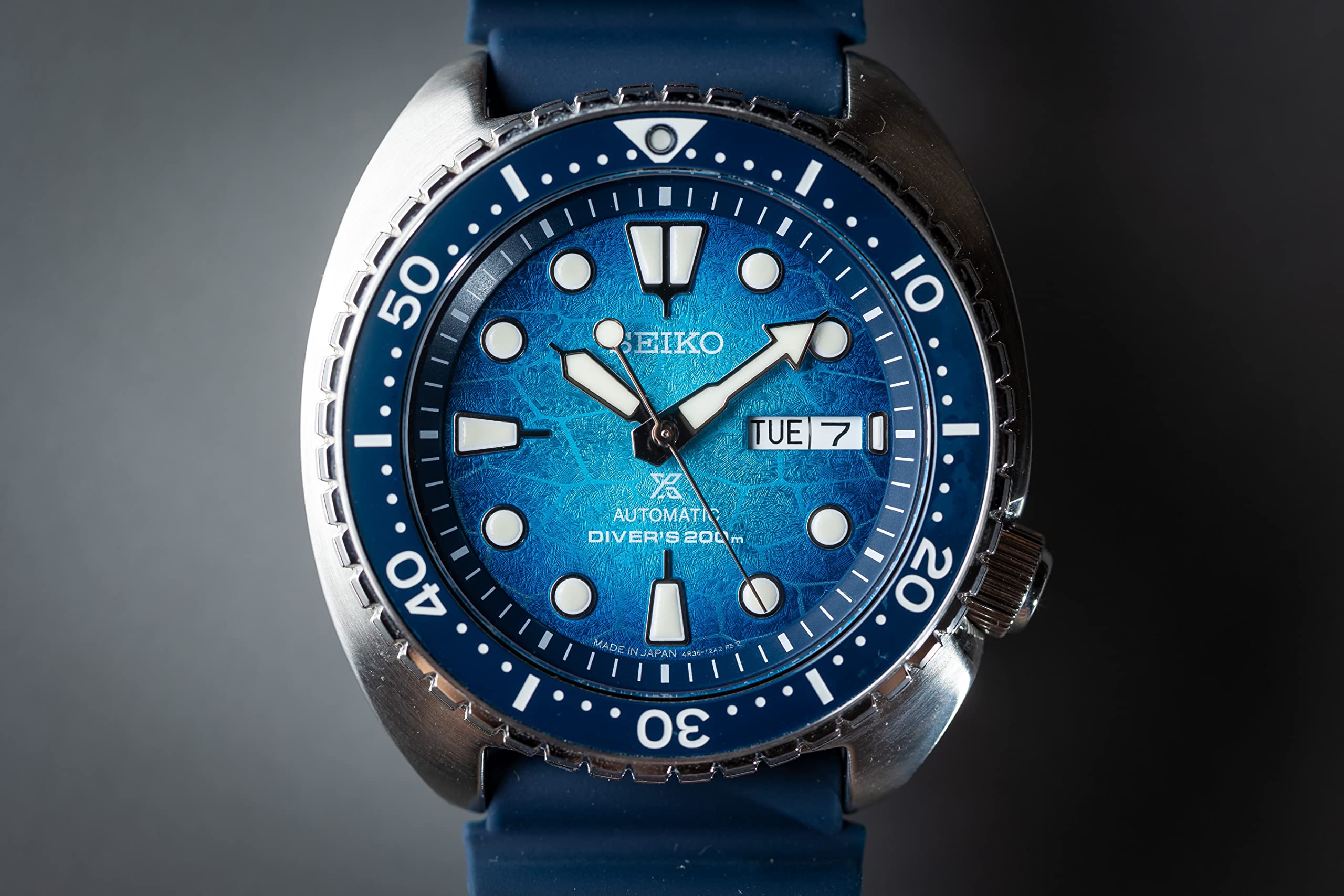 SEIKO Prospex US Special Edition Ocean Conservation Turtle Diver 200m Automatic Blue Dial Men's Watch SRPH59