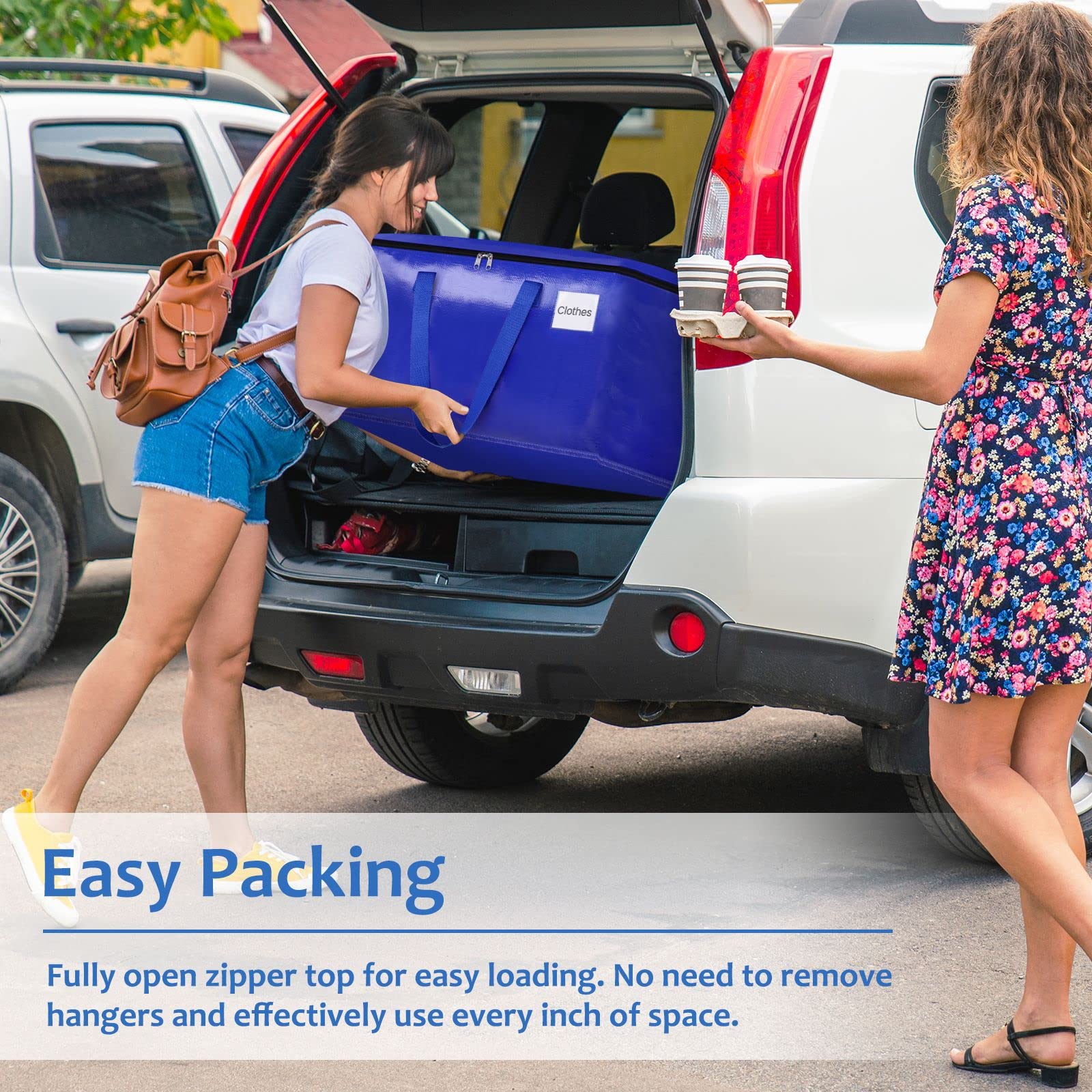 EpicTotes Extra Large Moving Bags with Study Handles & Heavy Duty Zippers, Space Saving Packing Bags for Home & Dorm (88L 6-Pack)
