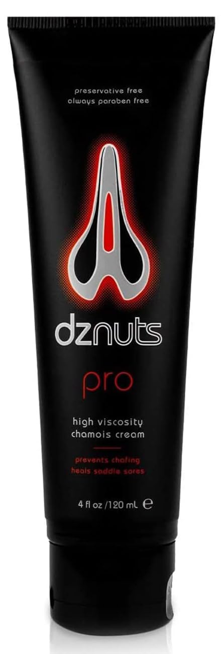 dznuts Men's Pro Chamois Cream with Microfiber Towel, Anti -Chafing Cream for Saddle Sores, Chafing, Rubbing, Inner Thighs Friction for Cyclists, Runners, Triathletes - 2 Pack (4 Fl Oz Each)