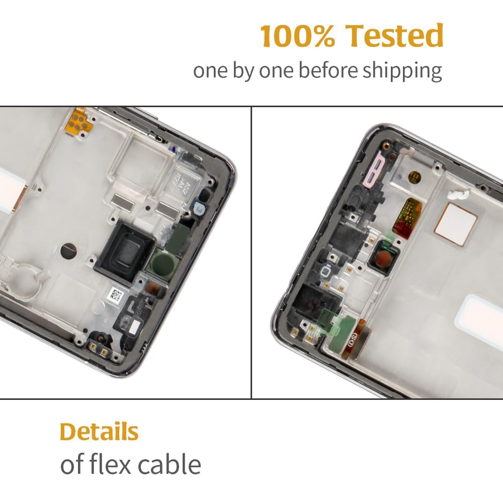 for Samsung Galaxy A52 4G SM-A525(OLED with Frame) Screen Replacement SM-A525F SM-A525M LCD Touch Screen Glass Digitizer Display Assembly with Repair Tool Kits(Not for A52 5G)