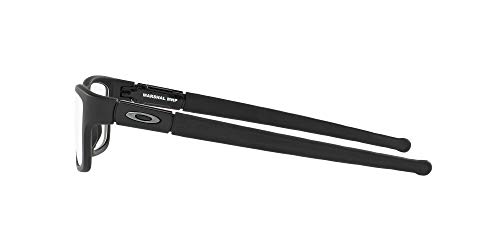 Oakley Men's Ox8091 Marshal Mnp Rectangular Prescription Eyeglass Frames, Satin Black/Demo Lens, 53 mm