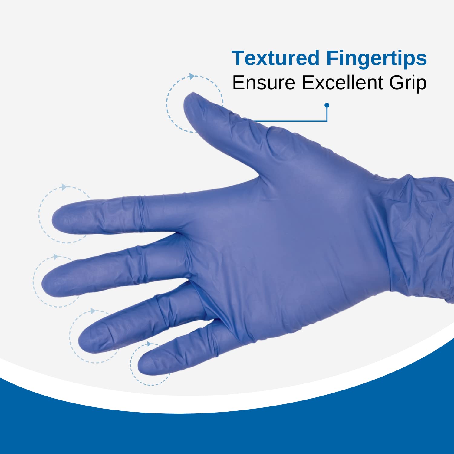 HCS Nitrile Gloves Medium - (250/Box) Low Dermatitis, Non-Latex Medical Gloves - Fentanyl & Chemo Protection - Rubber Gloves Disposable