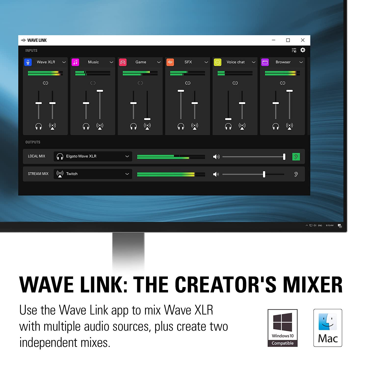 Elgato Wave XLR β Mic Interface, XLR/USB-C, Anti-Clipping, 75 dB preamp, Phantom Power, Direct Monitor, Touch Mute, Wave Link Digital Mixing app (Renewed)