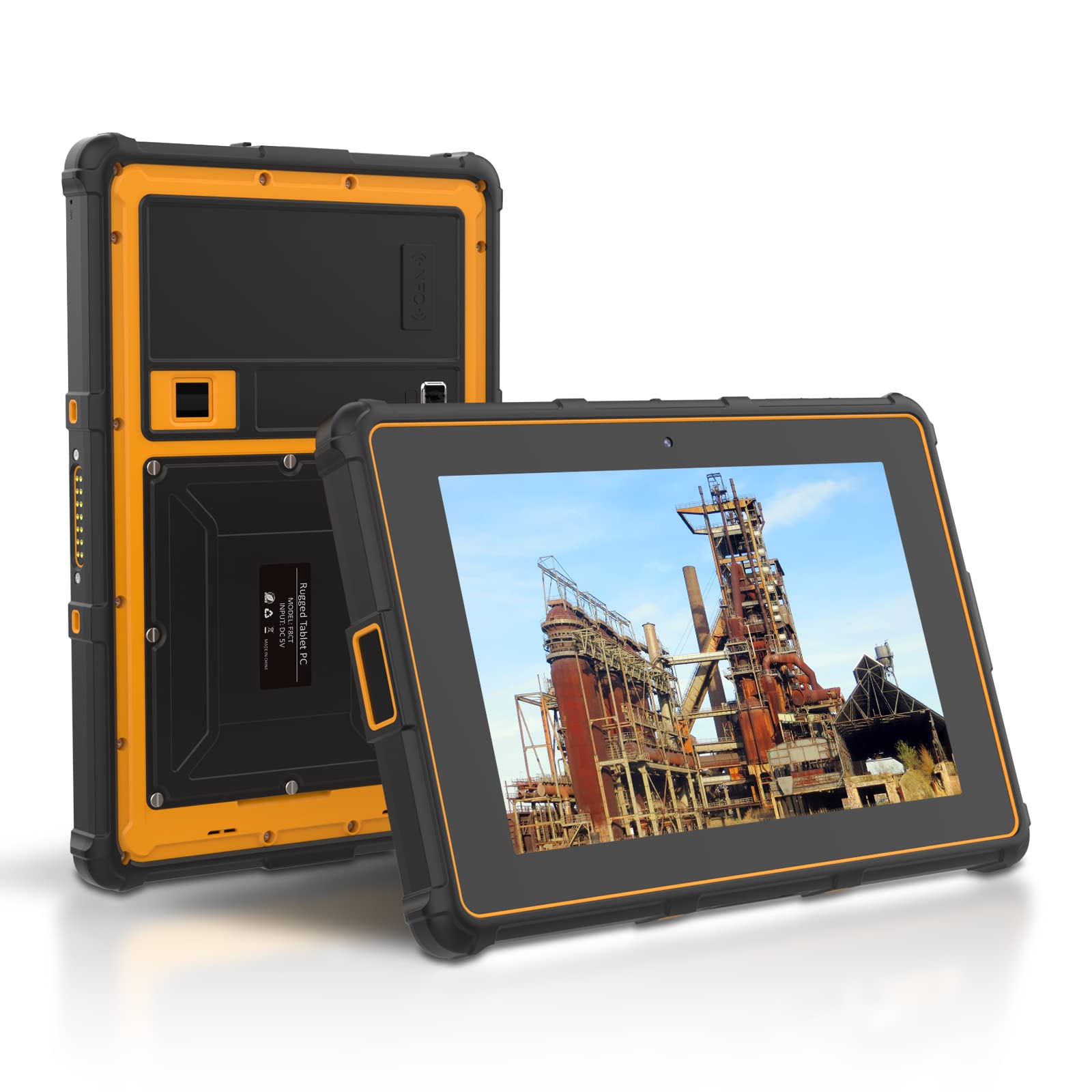 HIGOLEPC 8 Inch Rugged Tablet Windows 10 Pro,Intel Quad-Core 4GB RAM/64 GB ROM,IP67 Waterproof,8000mAh/3.7V Battery,BT 4.2,Dual Wi-Fi for Enterprise Work Field