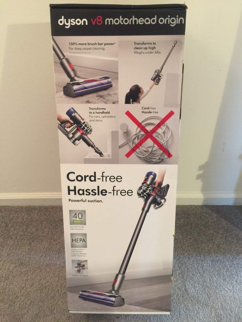 Dyson V8 Motorhead Origin Cord-Free Vacuum Hepa (Renewed)