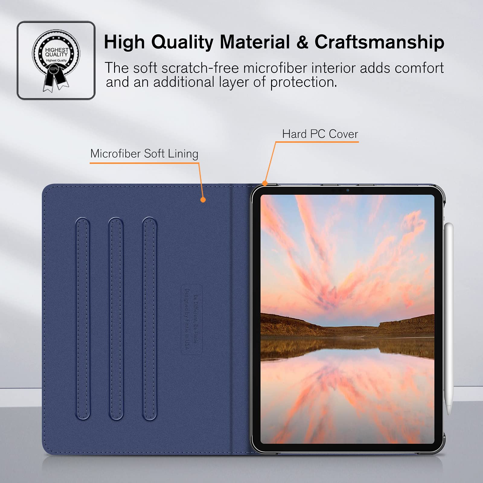 Fintie Case for iPad Pro 11-inch (4th / 3rd Generation) 2022/2021 - Multiple Angles Viewing Folio Stand Cover with Pencil Holder & Pocket, Also Fit iPad Pro 11" 2nd/1st Gen, Jungle Night