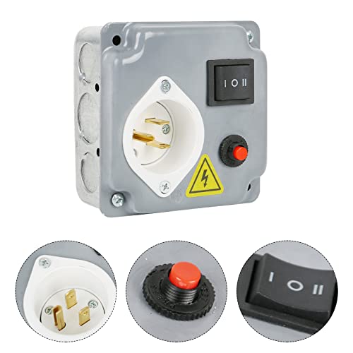 Generator Transfer Switches, AQQHSAIN 15 Amp 120V Transfer Switch for Generator Outdoor Manual Transfer Switch with Circuit Breaker, Prewired