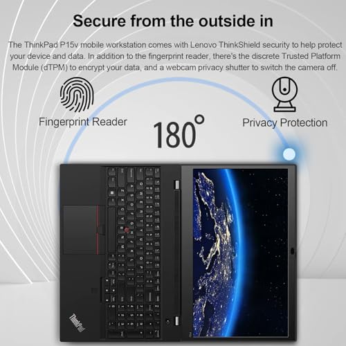 Lenovo ThinkPad P15v Gen 3 Business Laptop, 15.6" FHD Display, Intel Core i7-12700H, NVIDIA Quadro T1200, 128GB DDR5 RAM, 8TB SSD, HDMI, Webcam, FP Reader, SD Card Reader, Wi-Fi 6, W11 Pro, Black