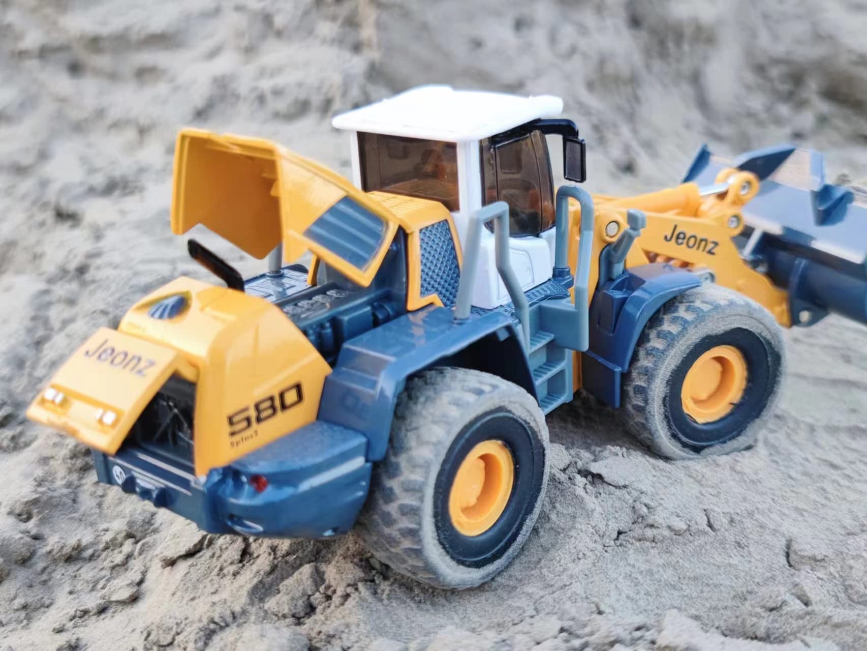 Jeonz 1/50 Scale Alloy Wheel Loader Toy Metal Construction Heavy-Duty Loader Diecast Model