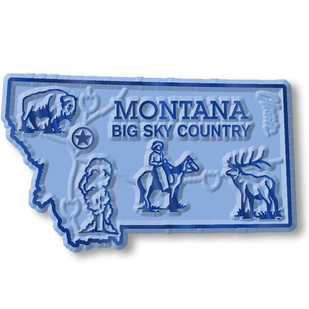 Montana Small State Magnet by Classic Magnets, 2.3" x 1.5", Collectible Souvenirs Made in The USA
