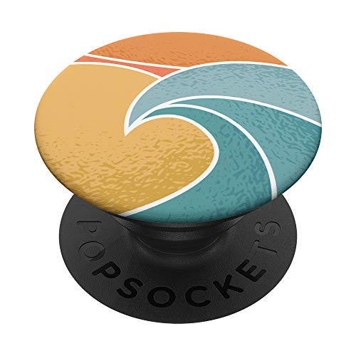 Ocean Vacation Beach Sand Sea Palms Retro Sunset Wave PopSockets PopGrip: Swappable Grip for Phones & Tablets