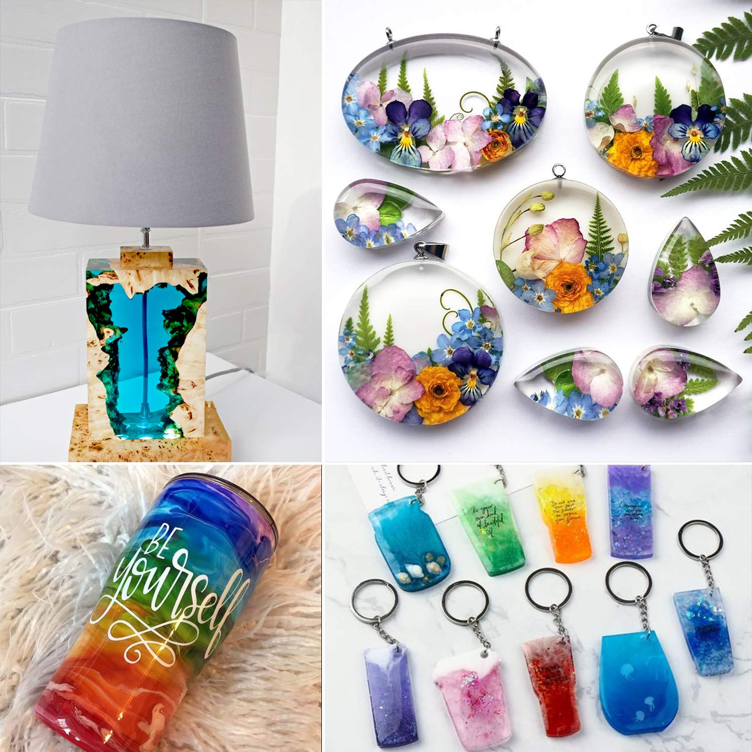 Epoxy Resin Kit for Beginners - 15.5 FL.OZ. Crystal Clear Casting and Coating Epoxy Resin for Jewelry Making, Art, Crafts, Tumblers, River Tables, UV Resistant, Easy Mix 1:1 Resin Epoxy Kit