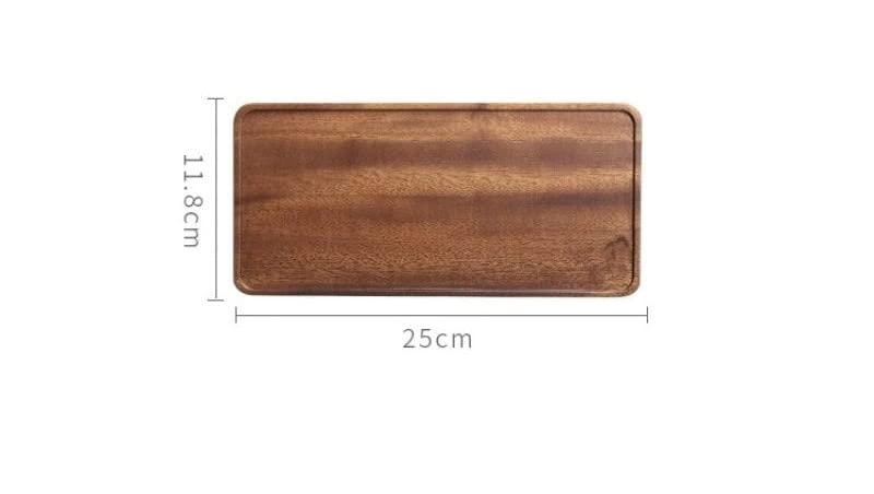 Natural Wooden Tray Rectangular Plate Fruit Snacks Food Storage Trays Hotel Home Serving Tray Decorate Supplies