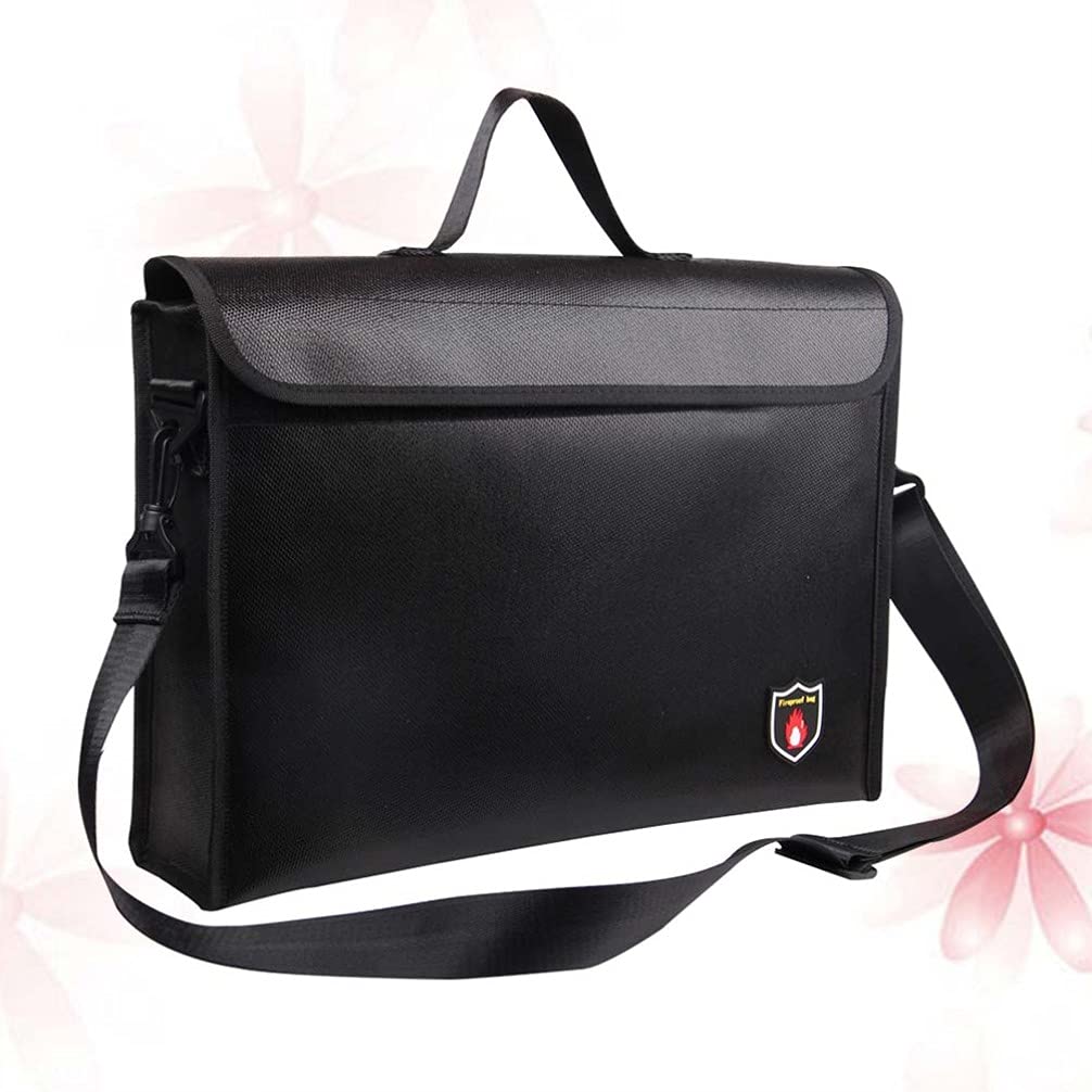 Fireproof Document Bag File Bag Office Travel File Money Organizer Bag for Important Documents Cash Notebook Passport Fireproof Money Bag