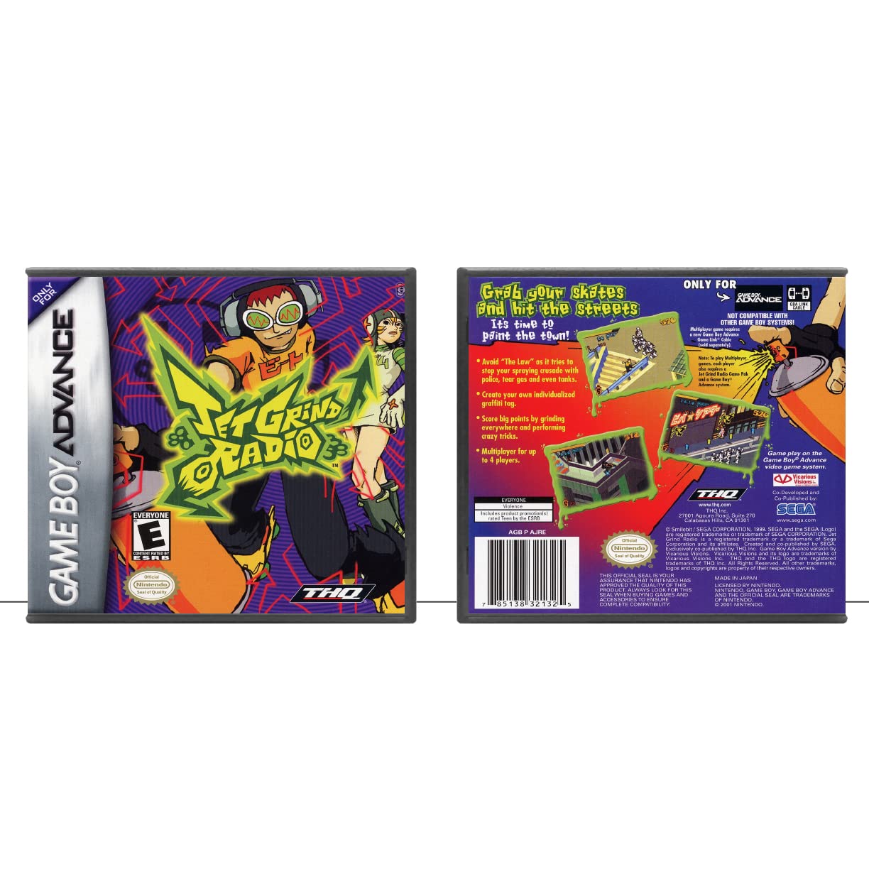 Jet Grind Radio | (GBA) Game Boy Advance - Game Case Only - No Game
