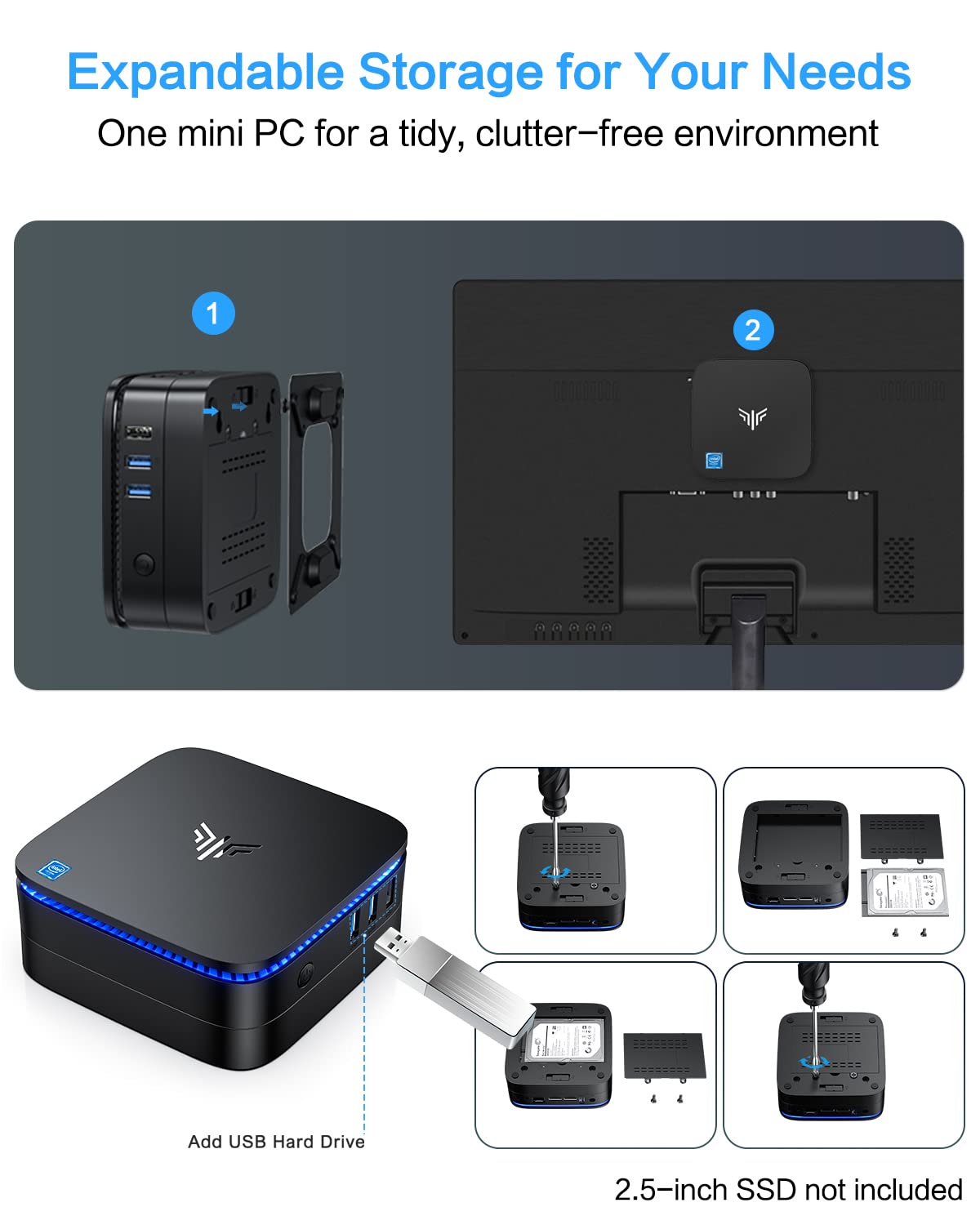 KAMRUI Mini PC Intel Celeron J4105 with Windows 11 Pro, 12GB RAM/256GB ROM Mini Computers, Micro Desktop PC with 4K UHD, Dual Wi-Fi, Bluetooth 4.2, HTPC Support Auto Power On