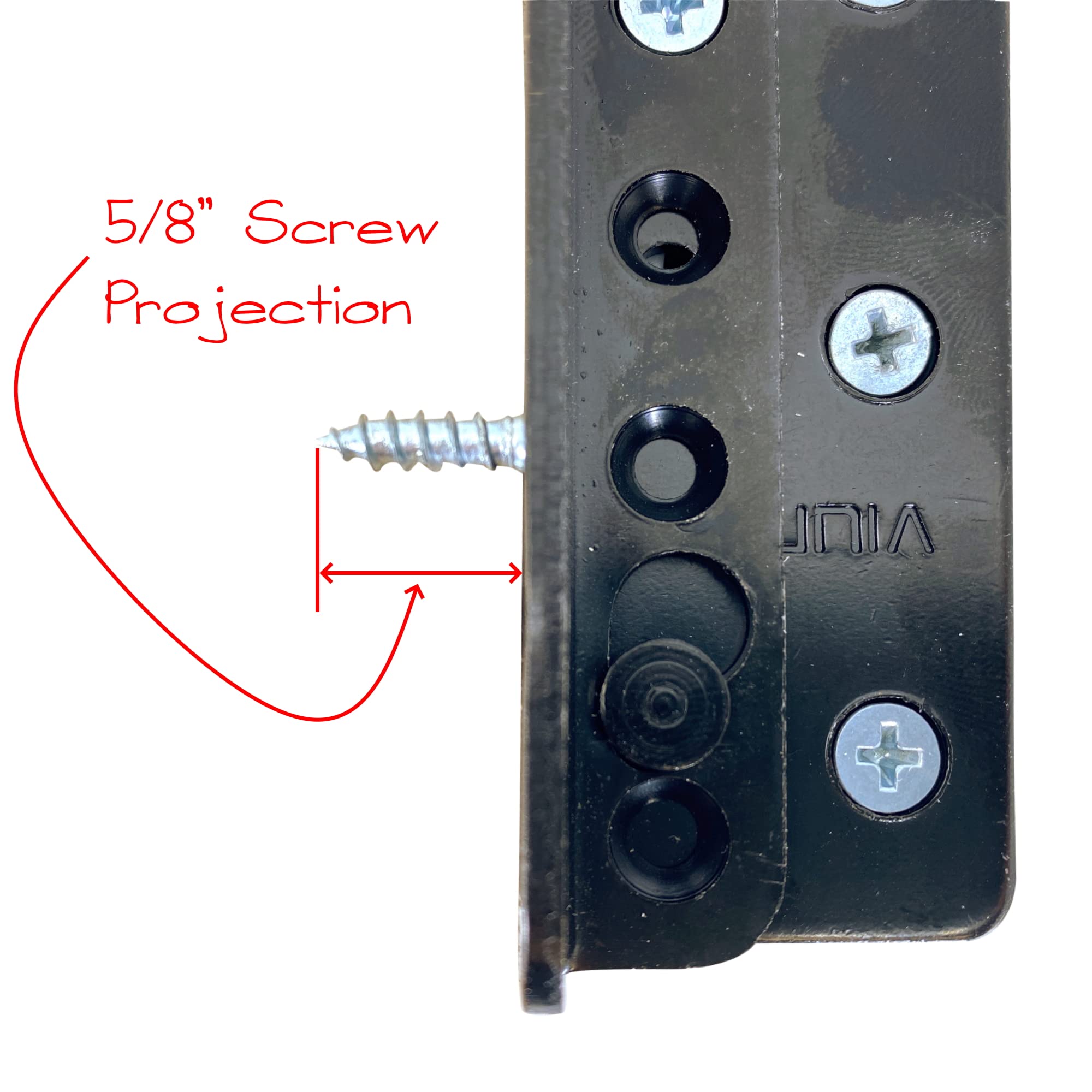 Set of 4 - No Mortise Bed Frame Brackets - Connects Headboard & Footboard to Side Rails - Screws & Instructions Included