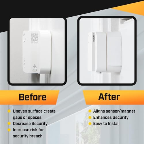 Magnet Riser for Ring - Self-Adhesive Window Sensor Accessory for Ring Alarm Security System, Includes Sensor Adhesive, White (¼-inch)