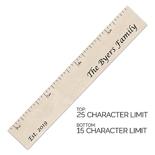 Headwaters Studio Wooden Growth Chart - Personalized Height Ruler for Wall Kids, Growth Chart for Wall, Wall Ruler for Kids Height, Height Chart for Kids, Kids Height Wall Chart - Short & Regular Size