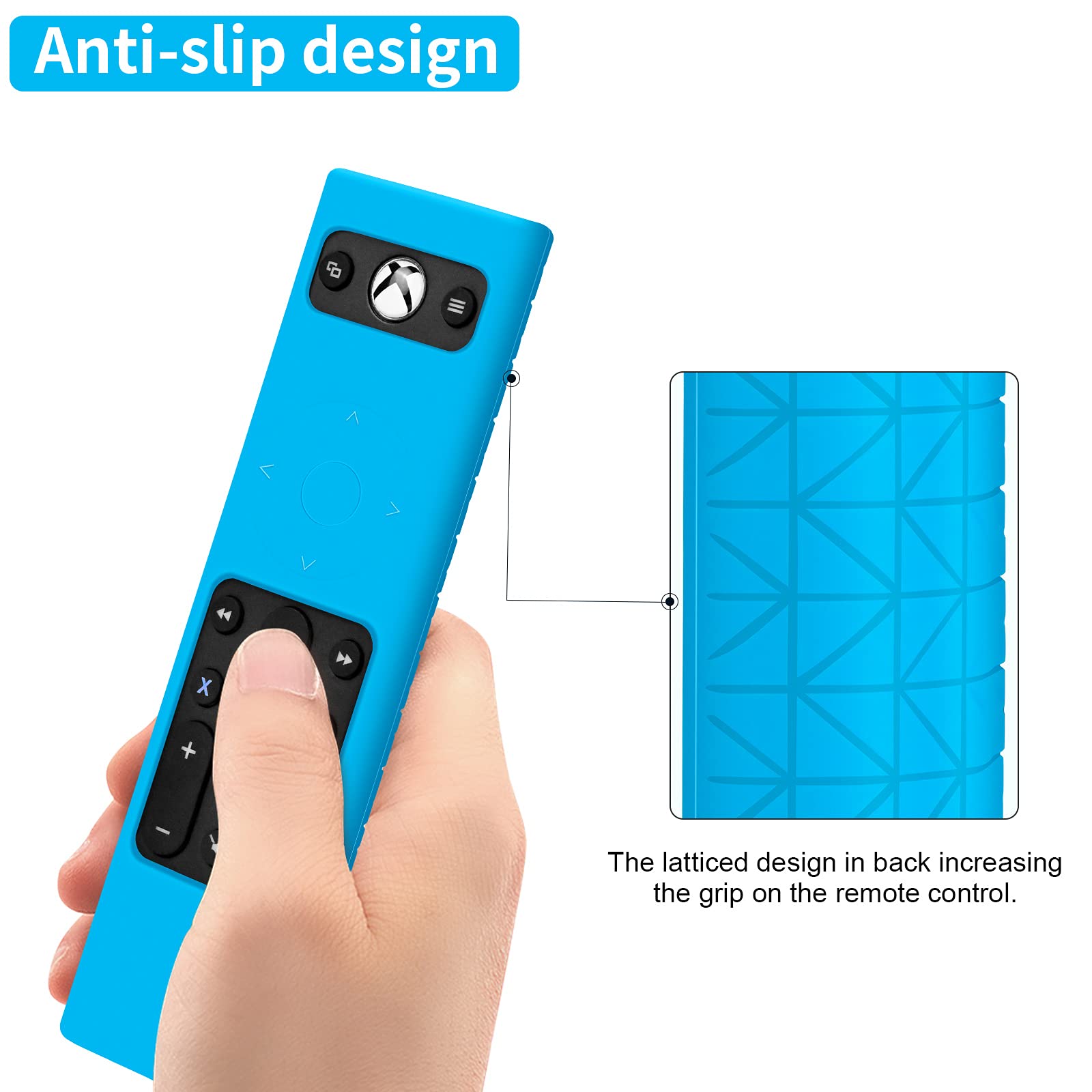 EVAHOM [2 Pack] Silicone Cases for PDP Gaming Multipurpose Media Remote Xbox Series X|SXbox OneXbox, Waterproof One Cover, Anti-Slip Shockproof Protective Sleeve Blue Green Glow in Dark