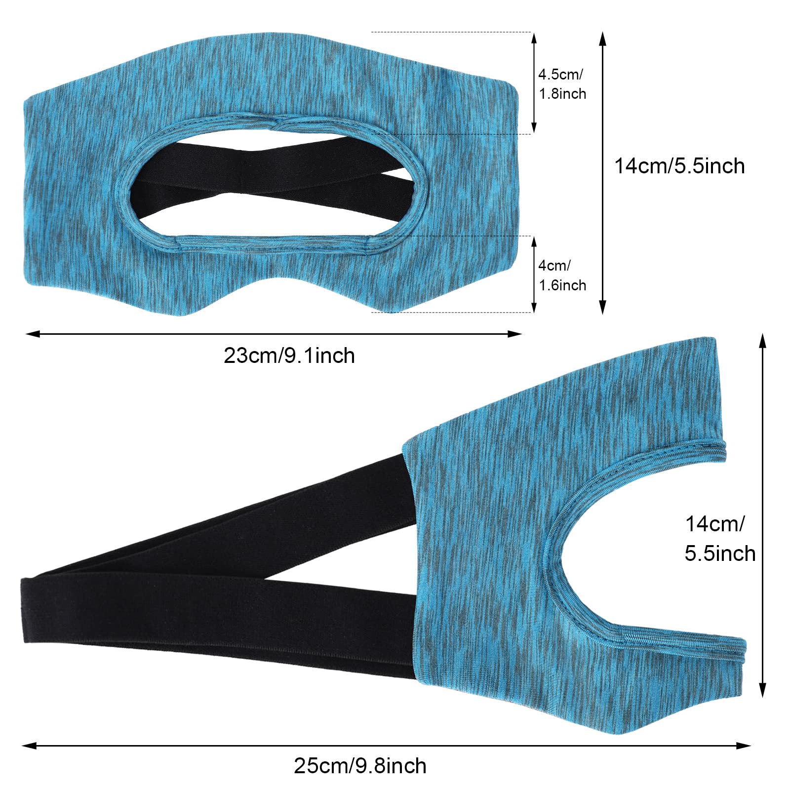 Eye Mask Cover Compatible with PSVR2 / Oculus Quest 2 / Meta Quest Pro Accessories, Breathable Sweat Band with Nose Pad for VR Headset, Elastic Eye Cover Face Cover for Meta Quest 2 (5 Pcs)