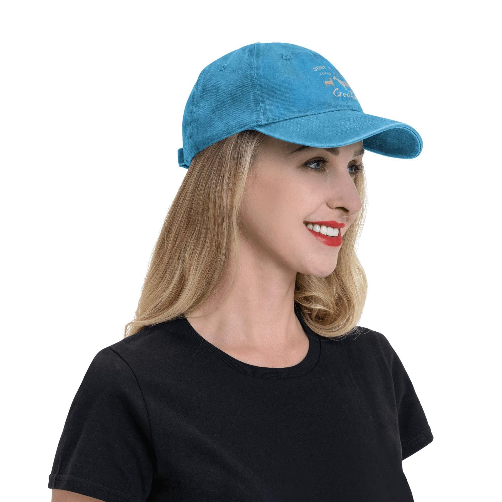 Funny Gift Hat Just A Girl Who Loves Goats Hat Men Dad Hats Funny Hats Black